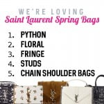 NEW STYLES: Saint Laurent Spring Bags - PurseBop