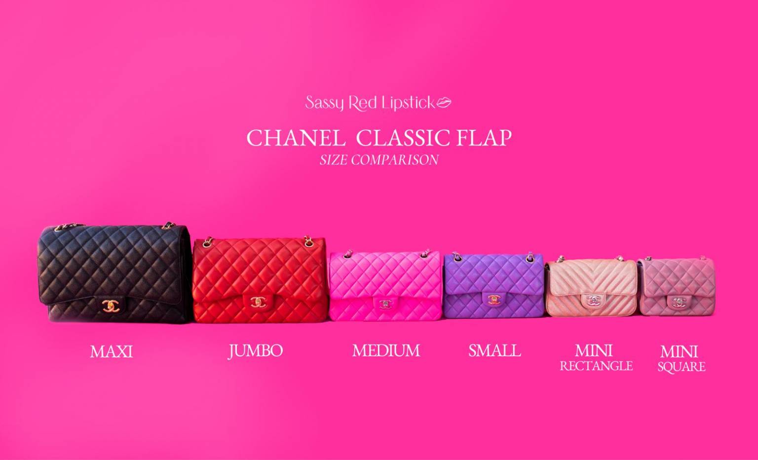 Chanel Classic Flap Size Comparison on Curves - PurseBop
