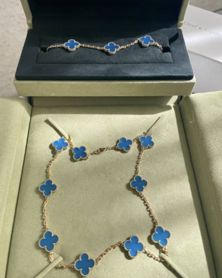 Van Cleef & Arpels Expands the Blue Agate Alhambra Collection - PurseBop