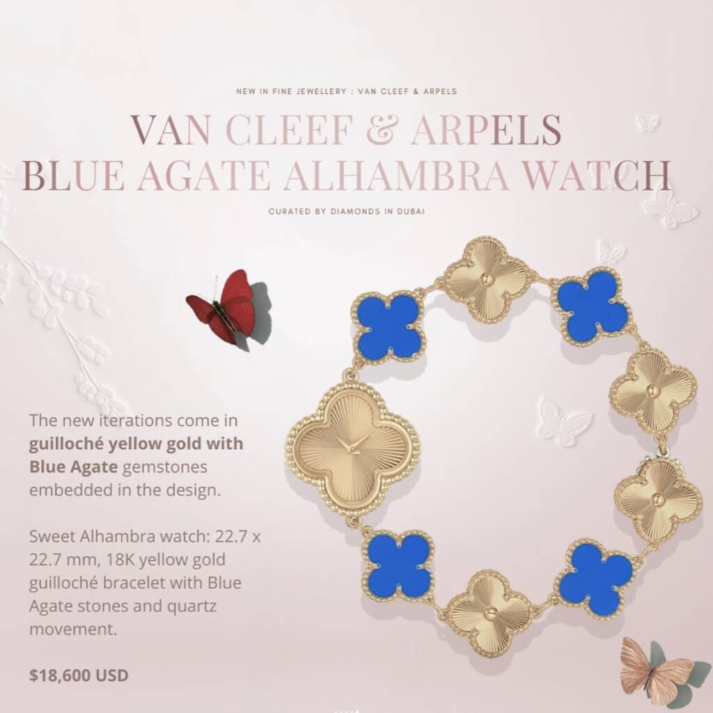 Van Cleef & Arpels Expands the Blue Agate Alhambra Collection - PurseBop